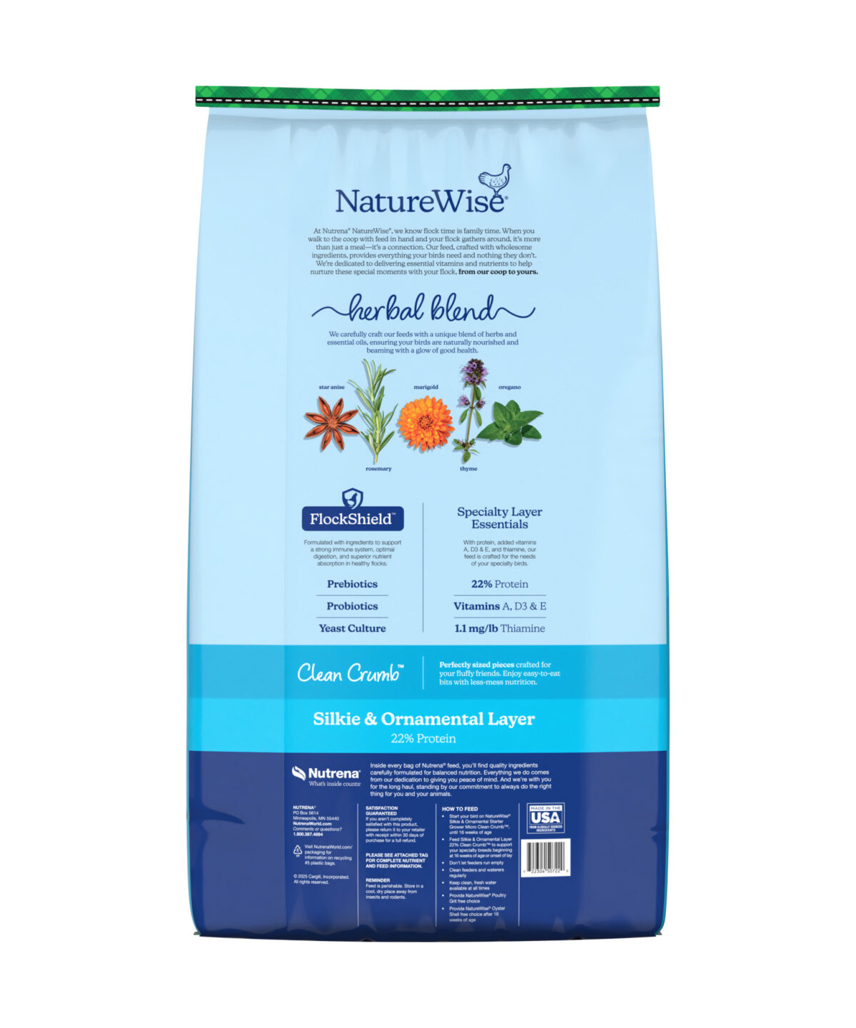 NatureWise Silkie & Ornamental Layer 22% Protein Clean Crumb | Nutrena ...